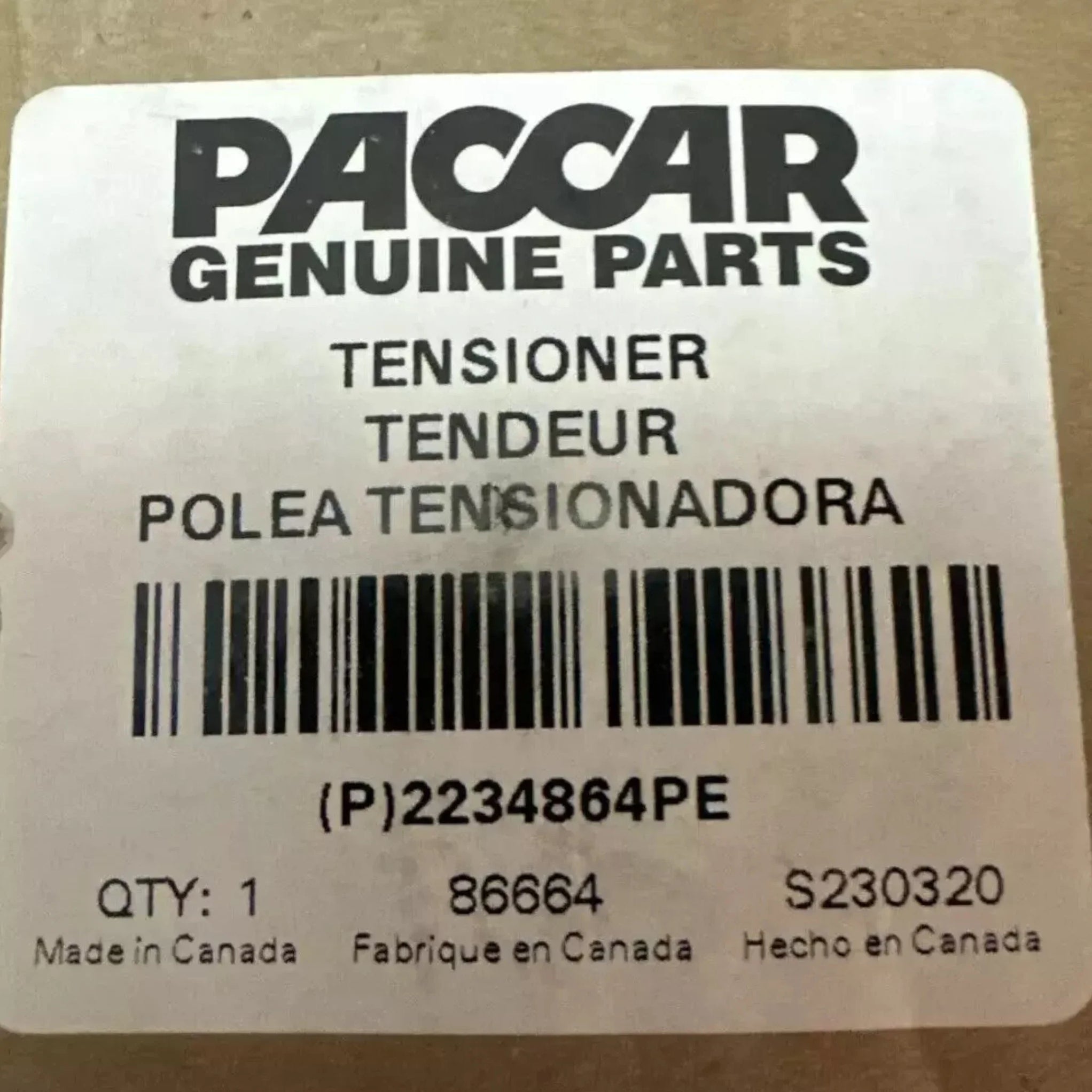 2234864PE Genuine Paccar Belt Tensioner — ADVANCED TRUCK PARTS