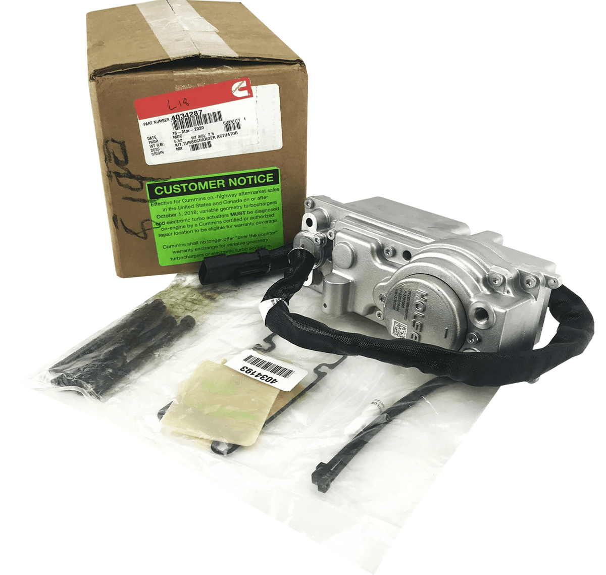 2837217 Genuine Cummins Electronic VGT Actuator — ADVANCED TRUCK PARTS
