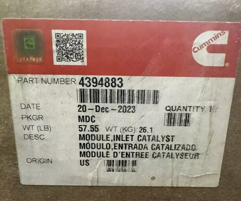4394883NX Genuine Cummins Inlet Catalyst Module — ADVANCED TRUCK PARTS