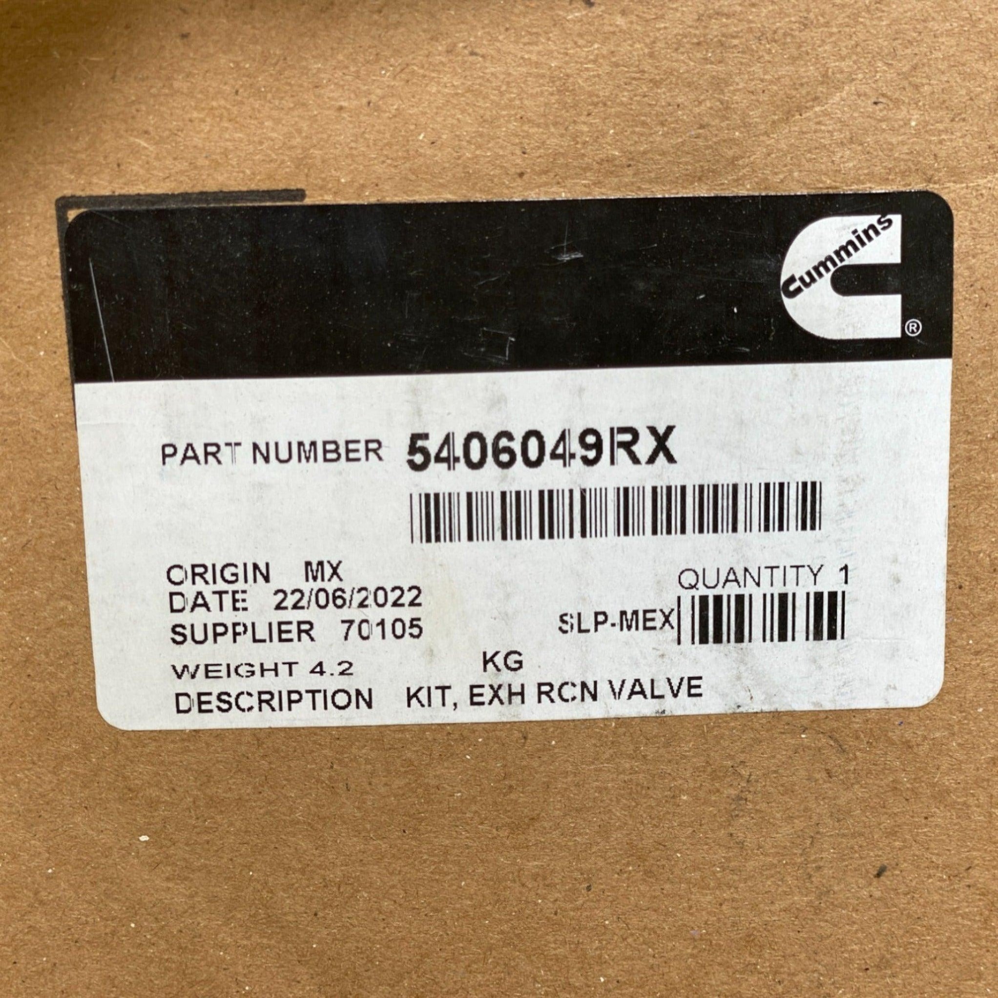 5406049RX Genuine Cummins EGR Exhaust Gas Recirculation Valve ...