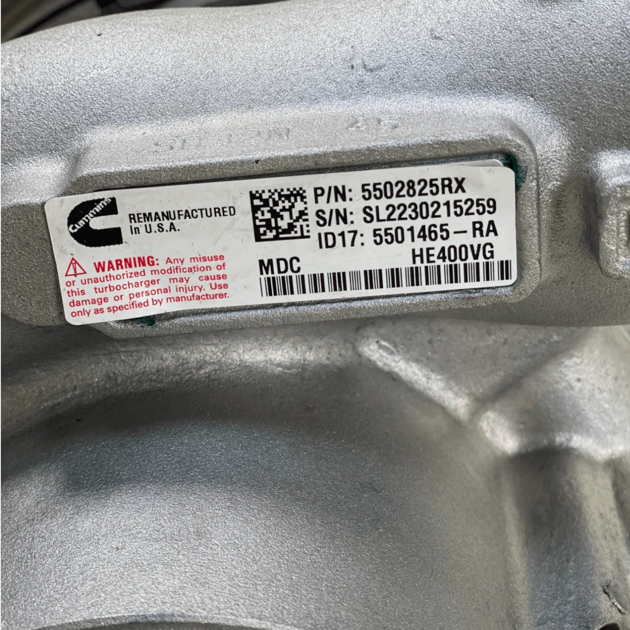5502825Rx Genuine Cummins Turbocharger Vgt He451Ve For Cummins Isx15 1 ...