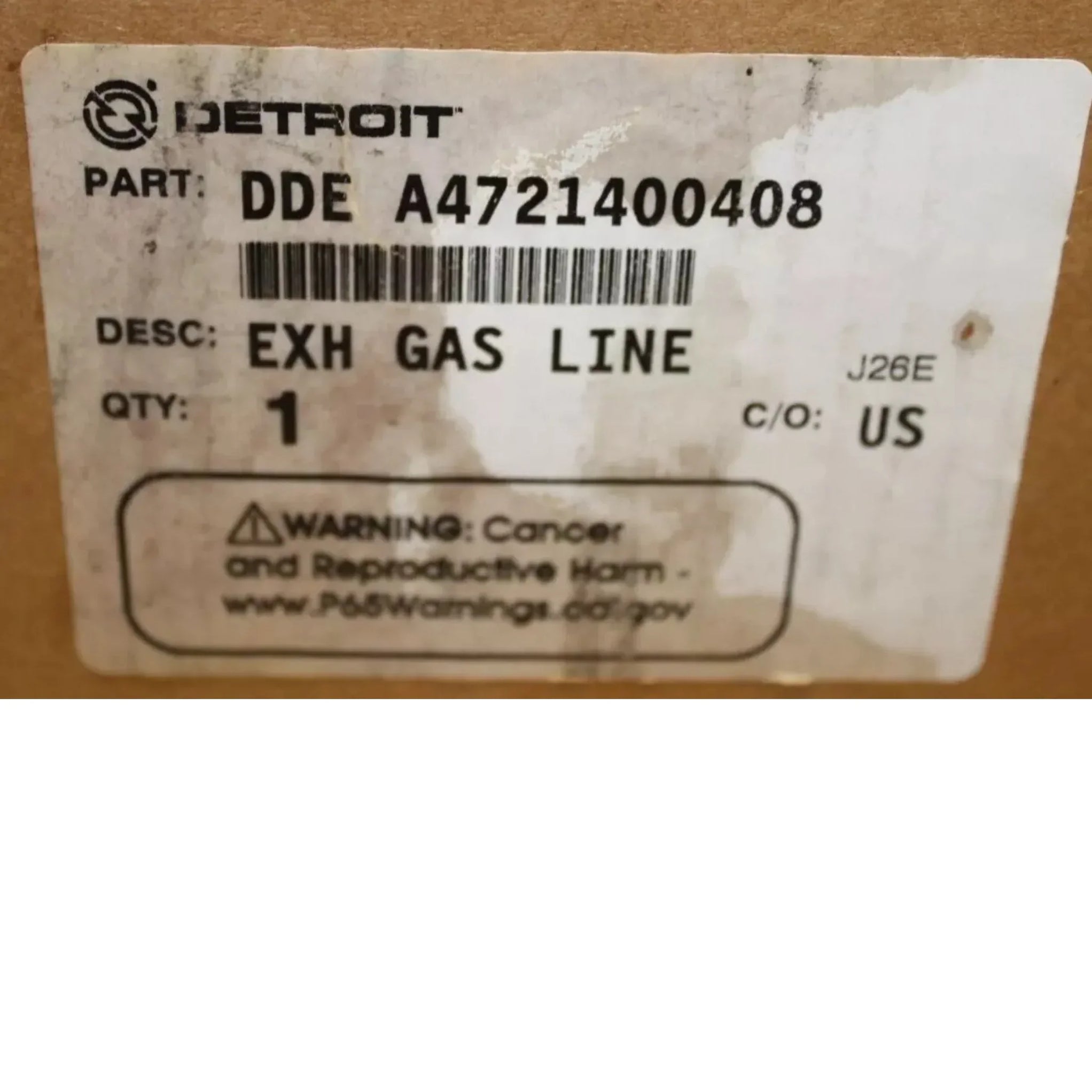 A4721400408 Genuine Detroit Diesel Exhaust Gas Line – ADVANCED TRUCK PARTS