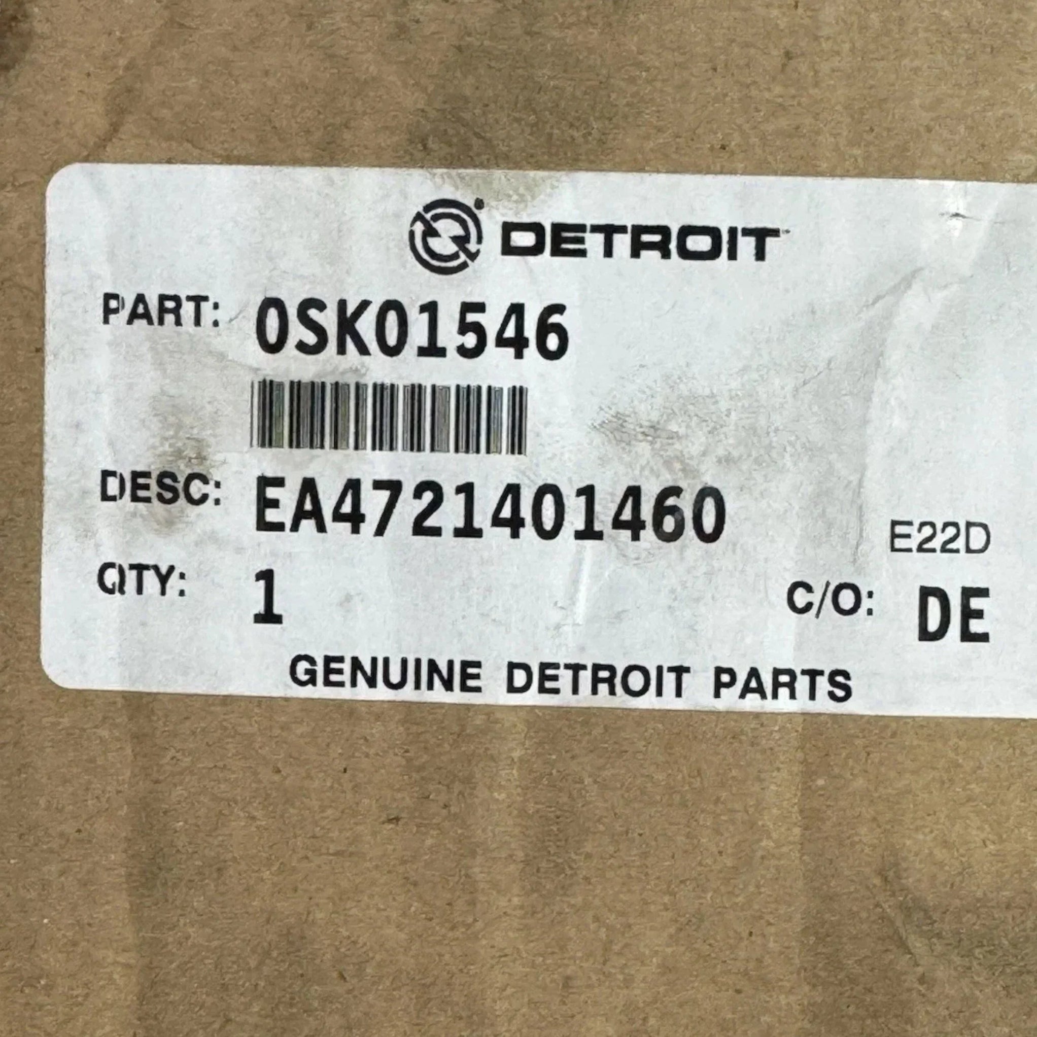 DDE EA4721401460 Genuine Detroit Diesel EGR Exhaust Gas Recirculation ...