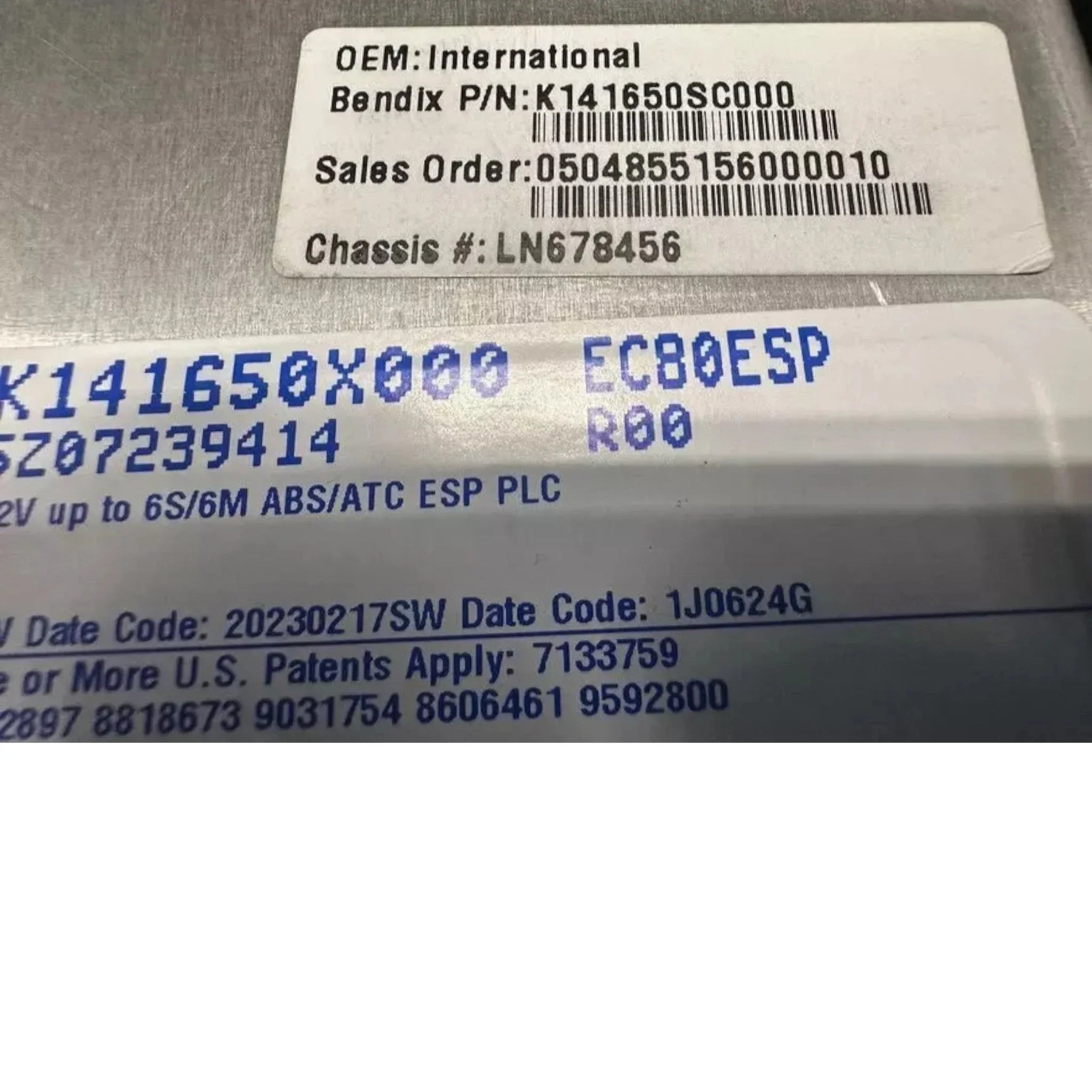 K141650X000 Genuine Bendix ECU Electronic Control Unit — ADVANCED TRUCK ...