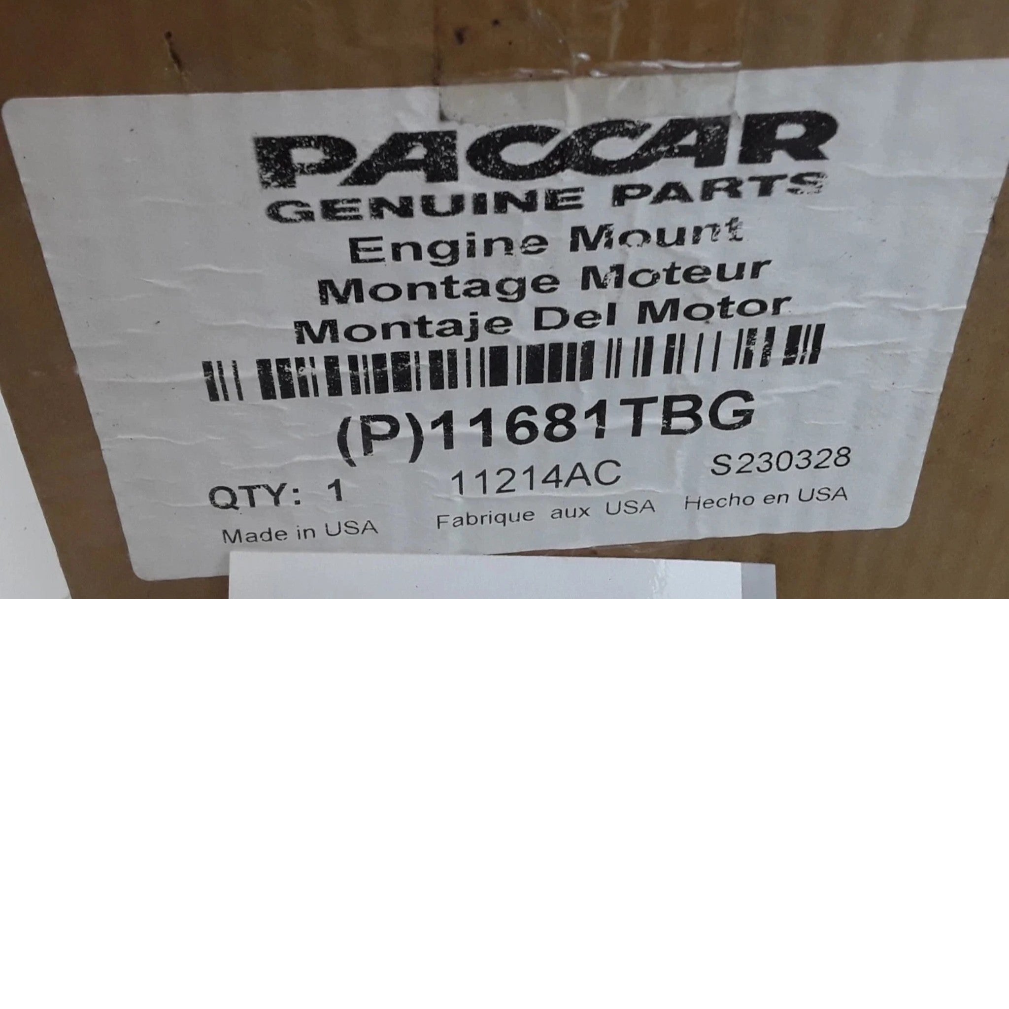 11681 TBG Genuine Paccar Rear Engine Mount Assembly Fits – ADVANCED ...