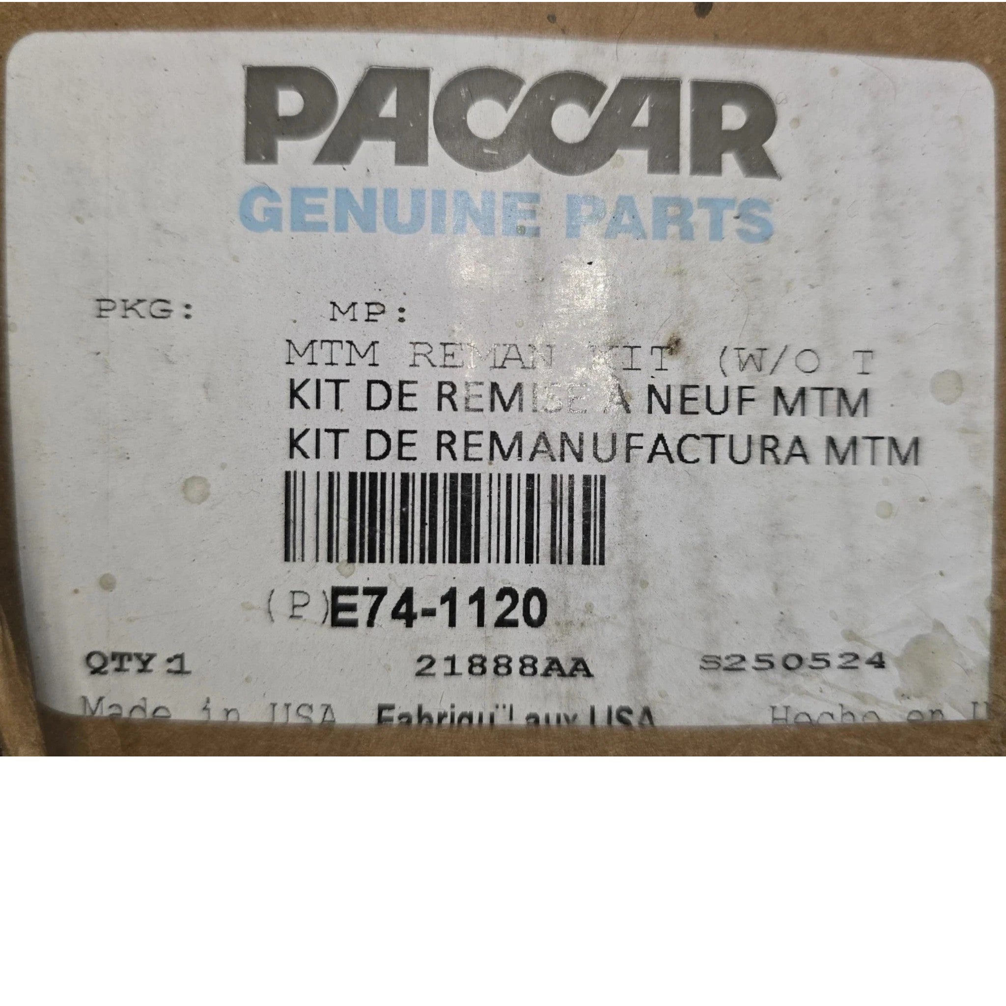 E74-1120 Genuine Paccar MTM Mechatronic Transmission Module Reman Kit ...