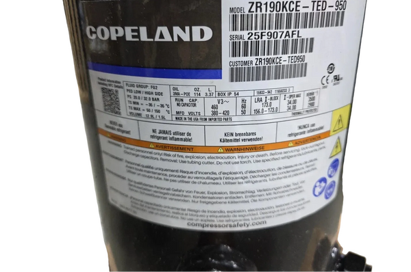 ZR190KCE-TED-950 Genuine Copeland Scroll Compressor – ADVANCED TRUCK PARTS