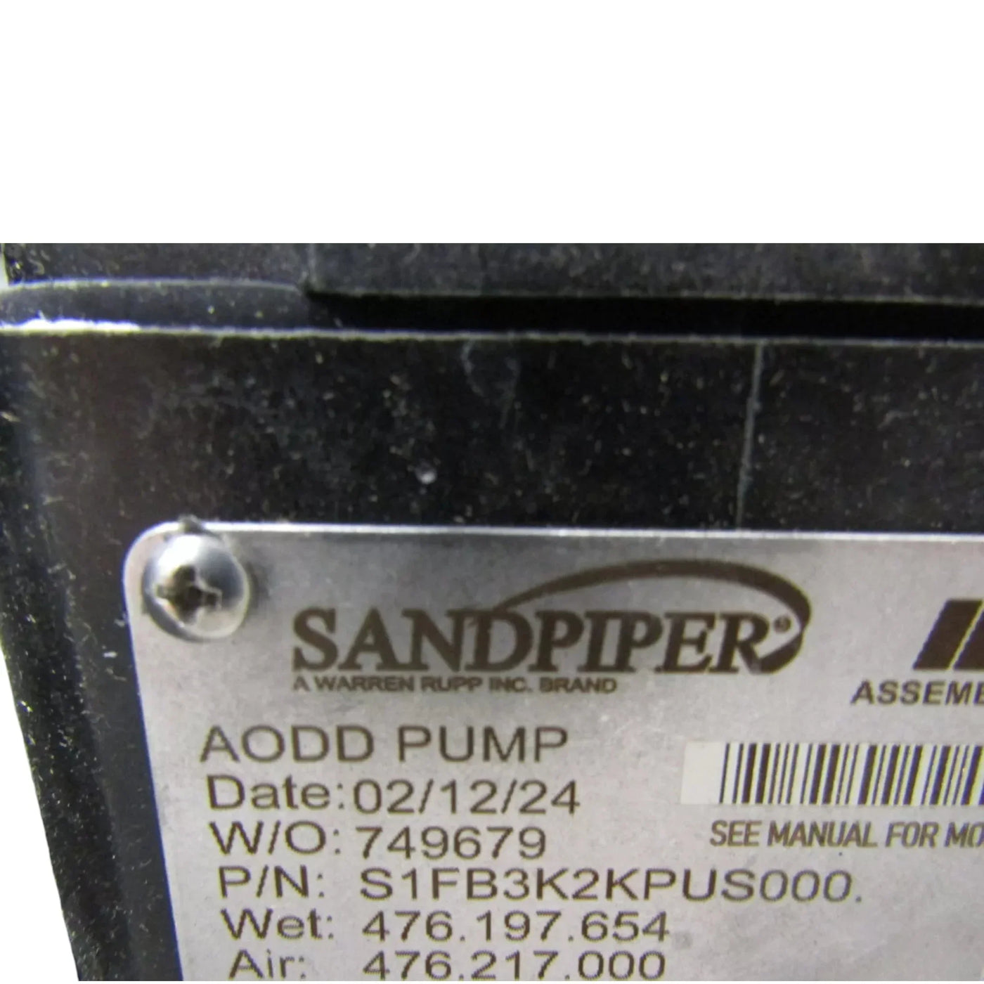 S1FB3K2KPUS000 Warren Rupp Air Powered Double Diaphragm Pump — ADVANCED ...