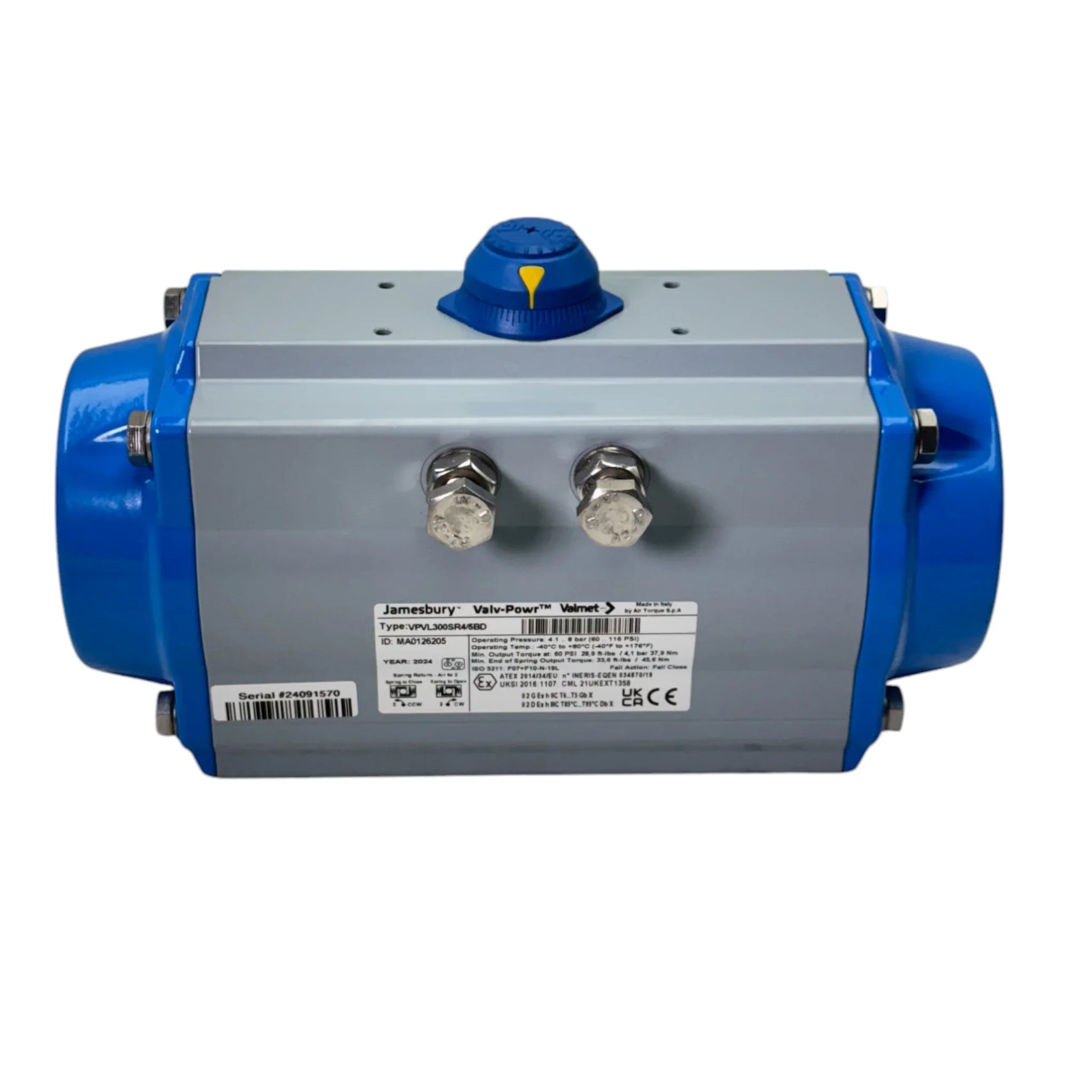 VPVL300SR4/5BD Jamebury Valv-Powr Spring Return Pneumatic Actuator ...