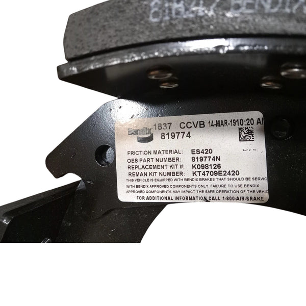 K098126 Genuine Bendix Drum Brake Shoe and Lining Asm – ADVANCED TRUCK ...