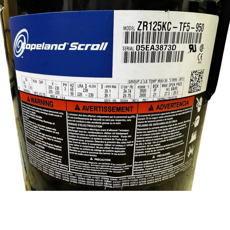 ZR125KC-TF5-950 Genuine Copeland Scroll Compressor – ADVANCED TRUCK PARTS
